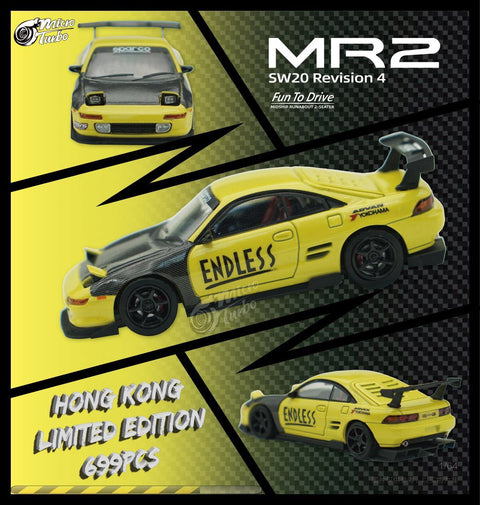 MicroTurbo Toyota MR2 Customized in Yellow ENDLESS Limited to 699 Pcs • Lot57Supplies Diecast Shop