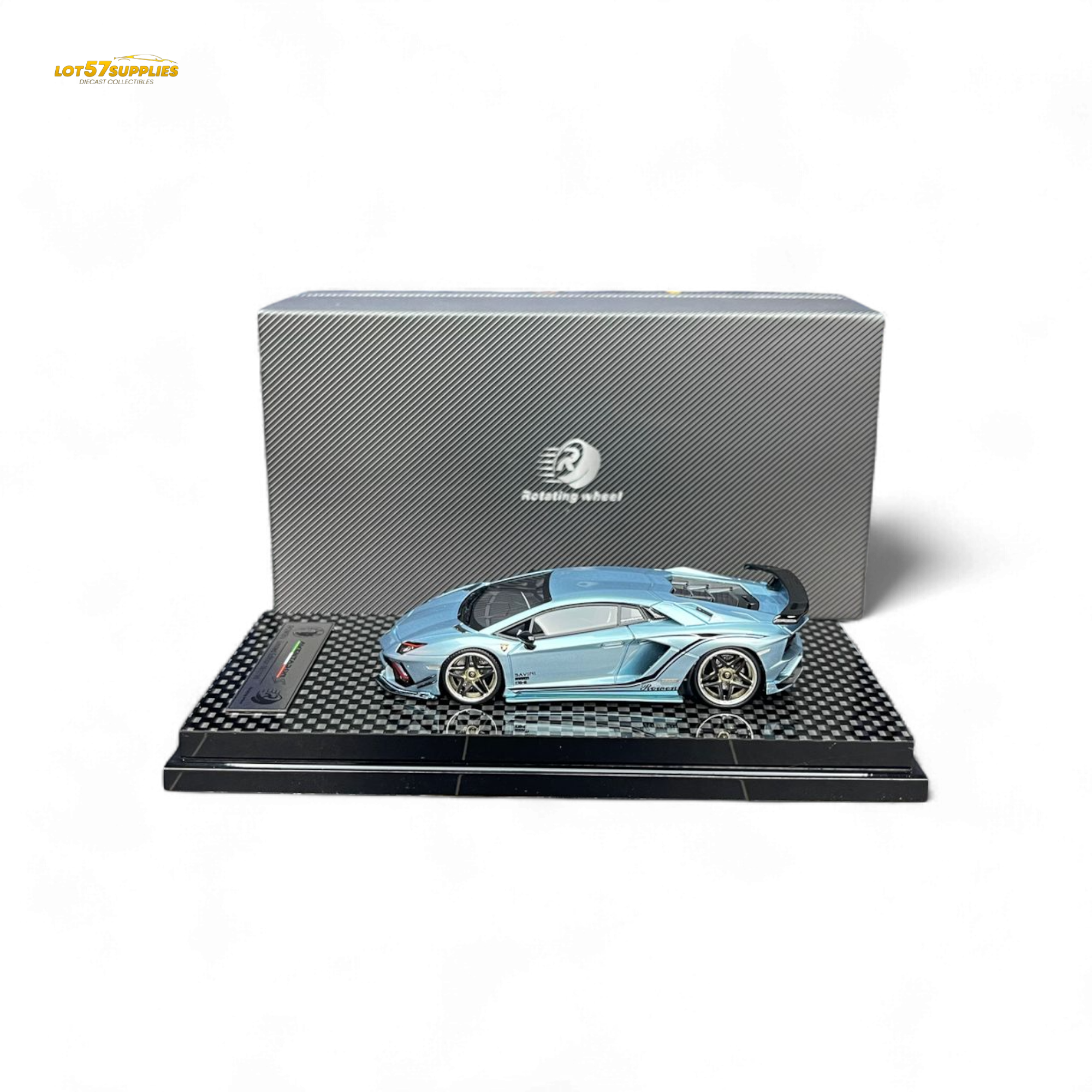 Rotating Wheel Lamborghini Aventador S 1:64 Diecast | LOT57 Supplies
