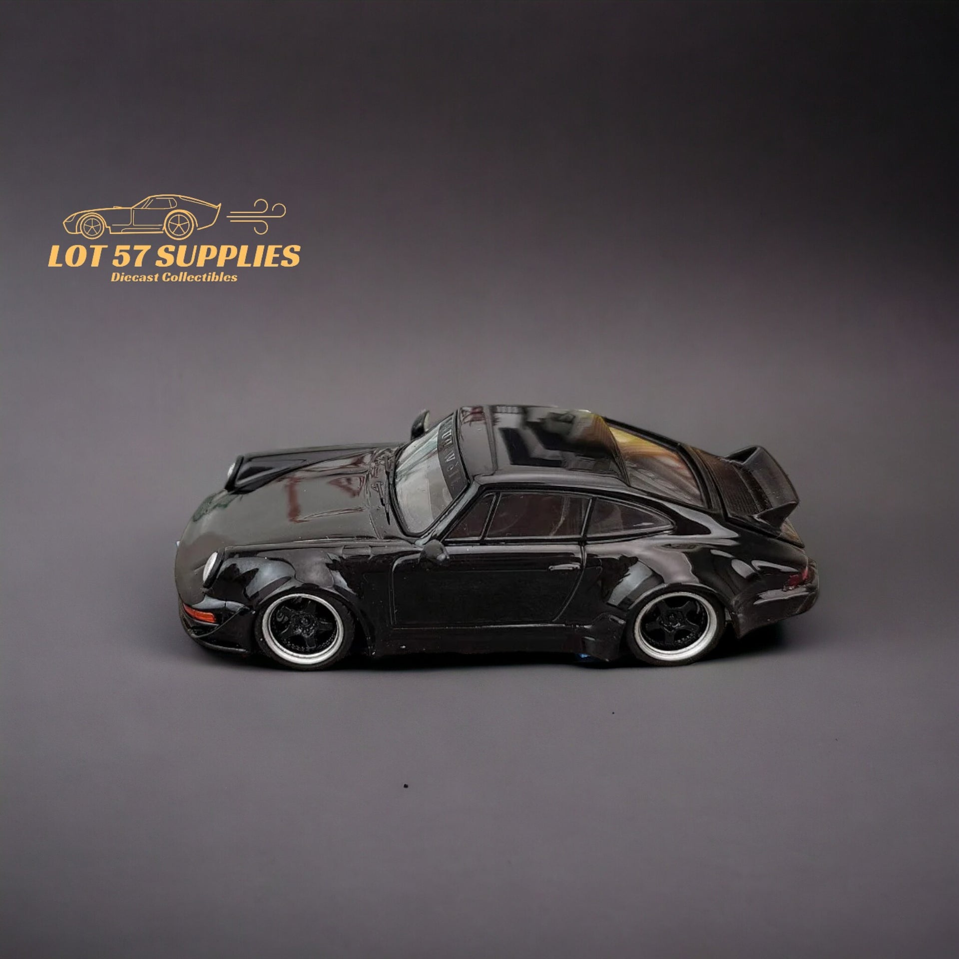 Flame Porsche 964 RWB Ducktail in Gloss Black 1:64 • Lot57Supplies ...
